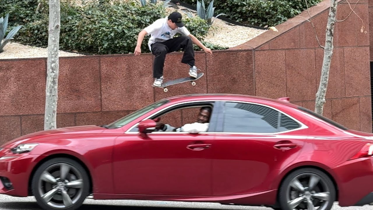 Skater Ollies over Car & Much More. @NkaVidsSkateboarding - YouTube