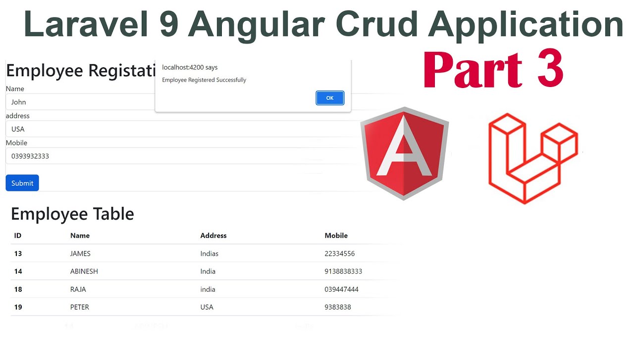 Laravel 9 Angular Crud Application Part 3 - YouTube