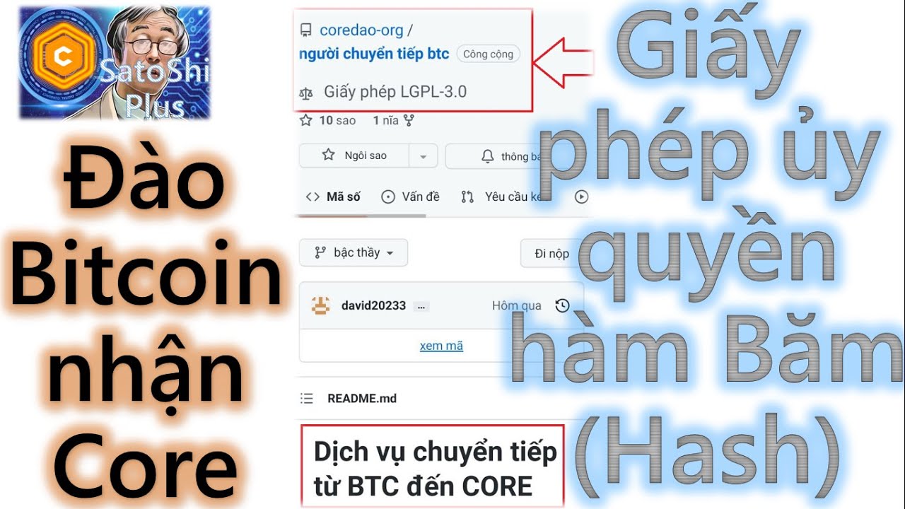 #2023 - ĐÀO BITCOIN (BTC) ĐƯỢC NHẬN CORE. GIẤY PHÉP ỦY QUYỀN HÀM BĂM ...