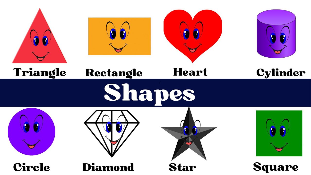 Shapes in English | Names of geometric shapes | shapes colors |Shape ...