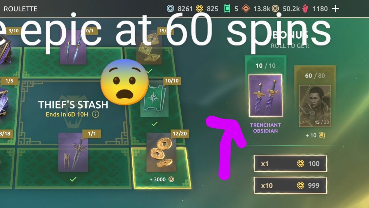 THIEF'S STASH roulette has 3 epic weapons 🤔😲 - YouTube