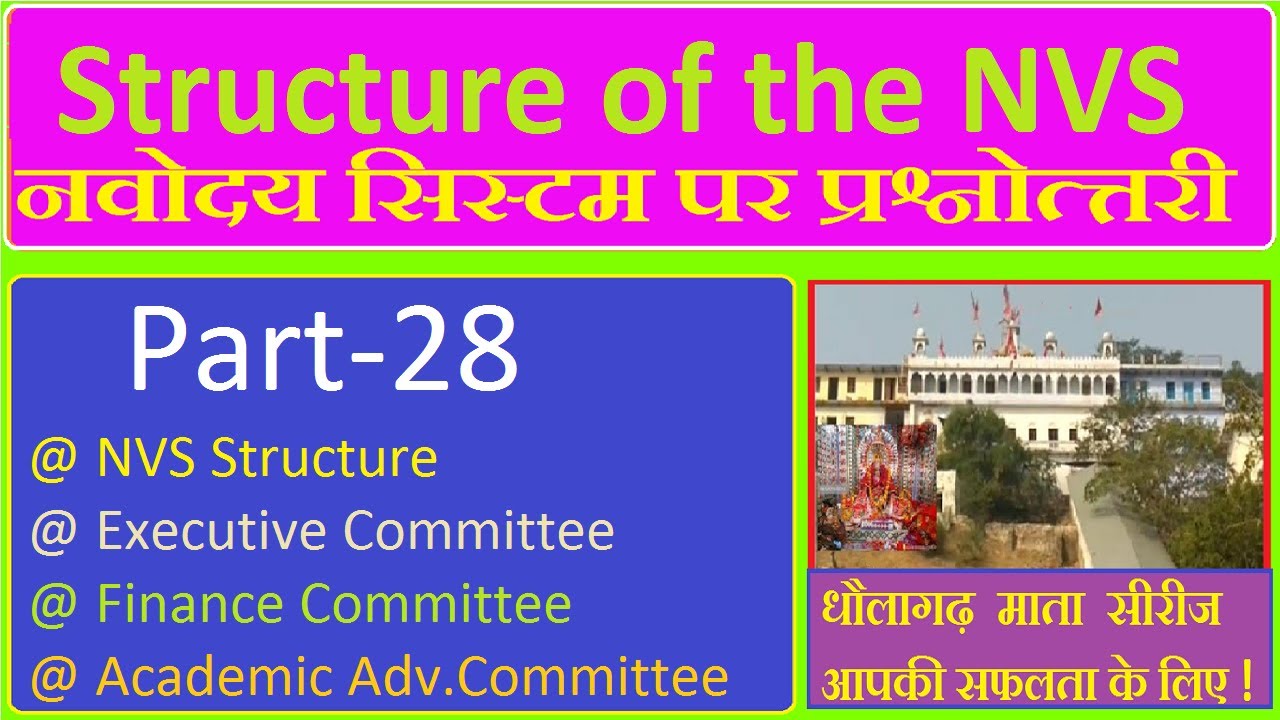 nvs system, Part 28 ।। Organisation structure of NVS ।। Various ...
