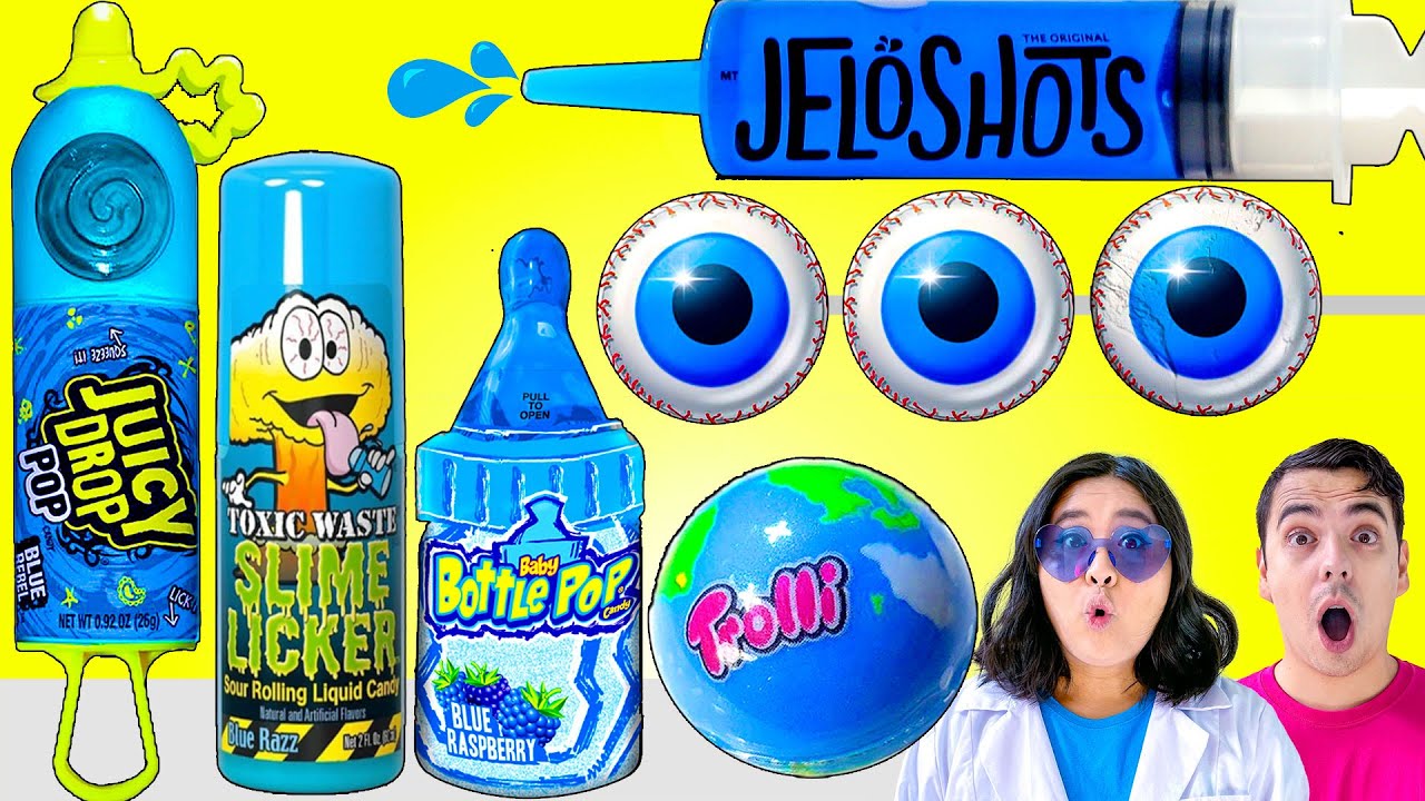 MUKBANG ONLY BLUE FOOD CHALLENGE IN 24 HOURS | ASMR BLUE FOOD BY ...