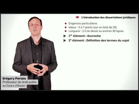 L'introduction des dissertations juridiques (Droit constitutionnel)