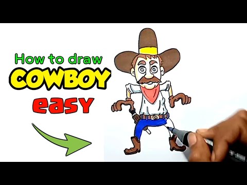 How to draw COWBOY - YouTube