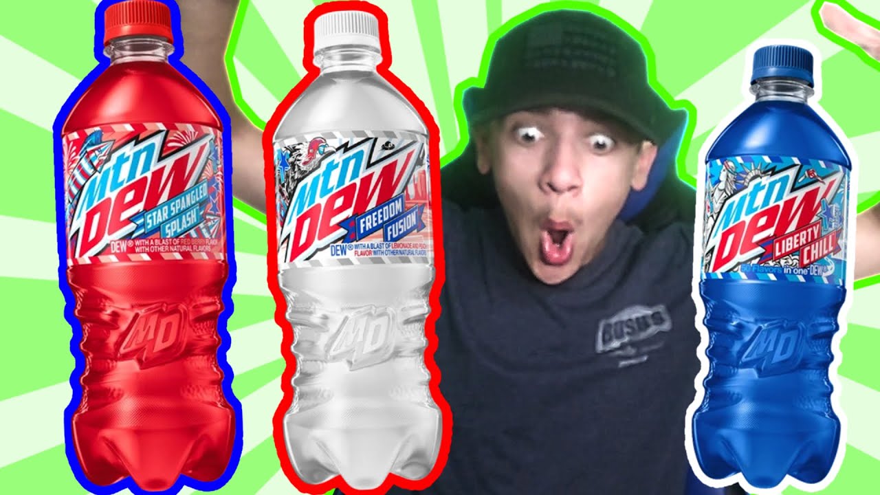 RED, WHITE + BLUE MTN DEW REVIEW! - YouTube