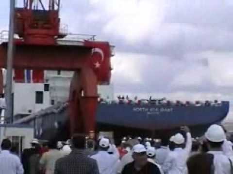 Launching of North Sea Giant - YouTube