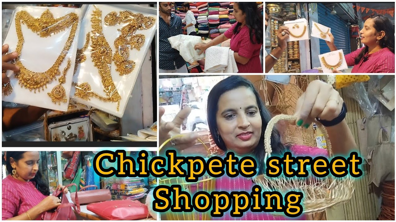 Chickpete banglore street shopping | banglore's cheapest street ...