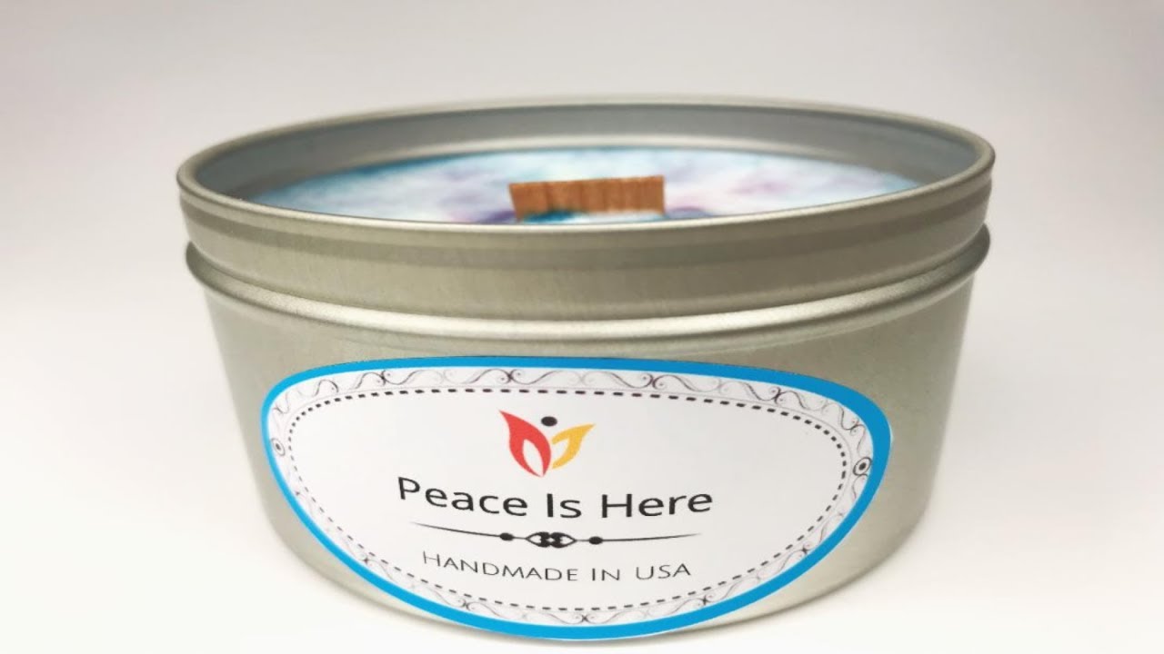 Sea Salt and Orchid 8 Ounce Soy Candle with Wooden Wick (Brighter Life ...