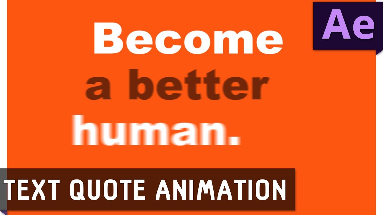 Tutorial 15: Text Quote After Effects Animation - YouTube