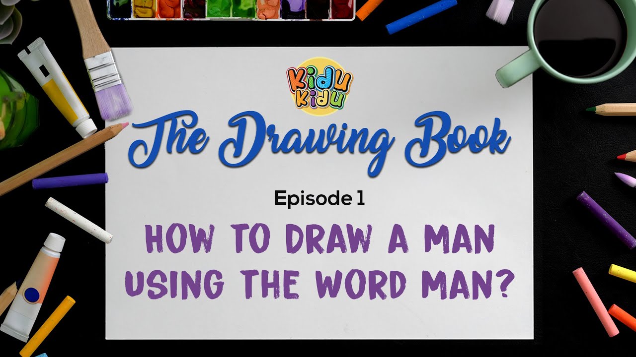 The Drawing Book | #1 How to Draw a Man using the Word MAN? - YouTube