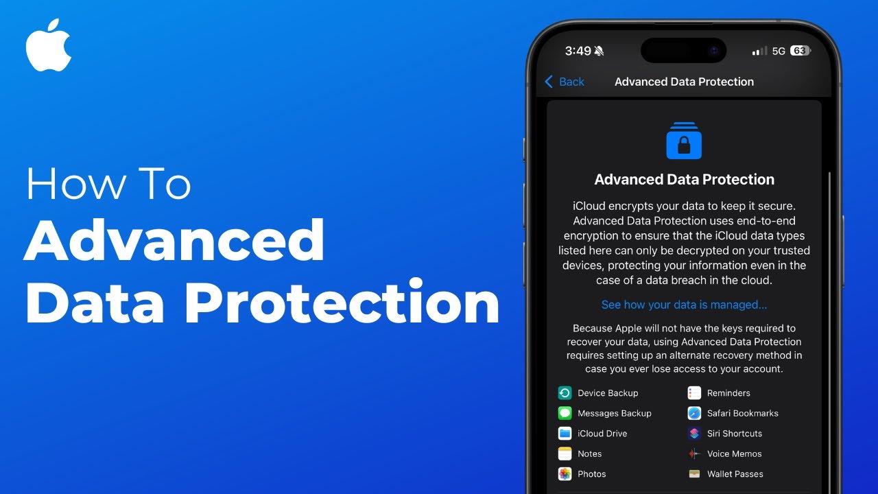 How To Turn On Advanced Data Protection iPhone UK - YouTube