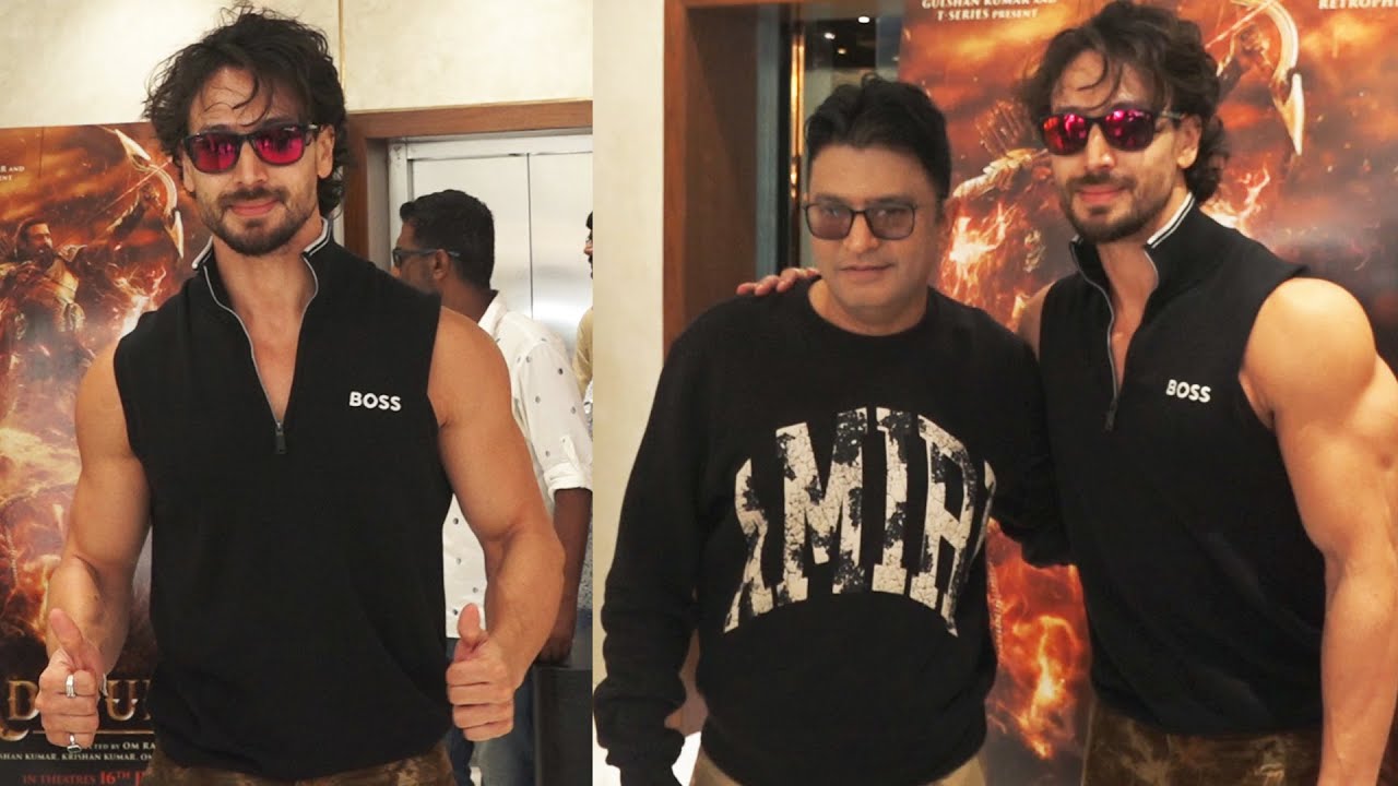 Tiger Shroff Spotted At The T-Series New Office For Meeting With Bhushan Kumar - YouTube