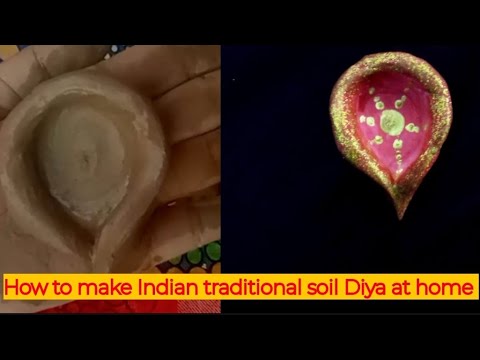 HAPPY DIWALI 🪔 How to make Indian traditional soil Diya at home - YouTube
