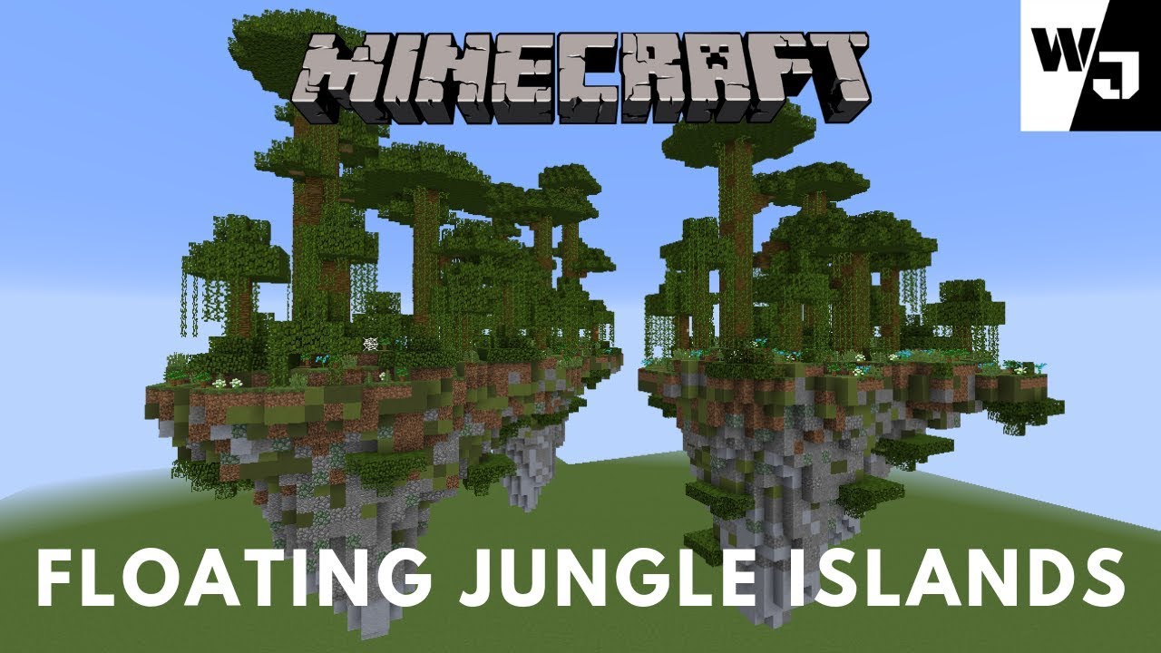 Minecraft: How To Build Floating Jungle Islands - YouTube