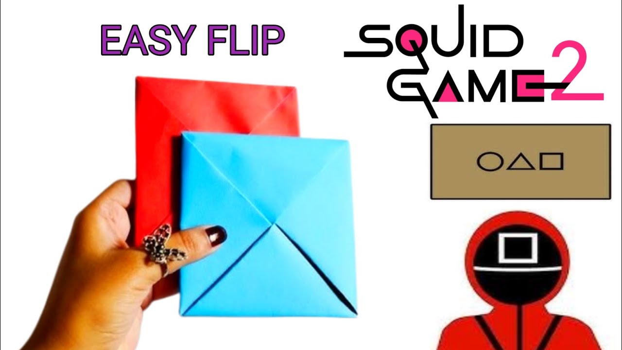 How to make Ddakji/Squid Game Card Flip/Squid Game Ddakji Tutorial ...
