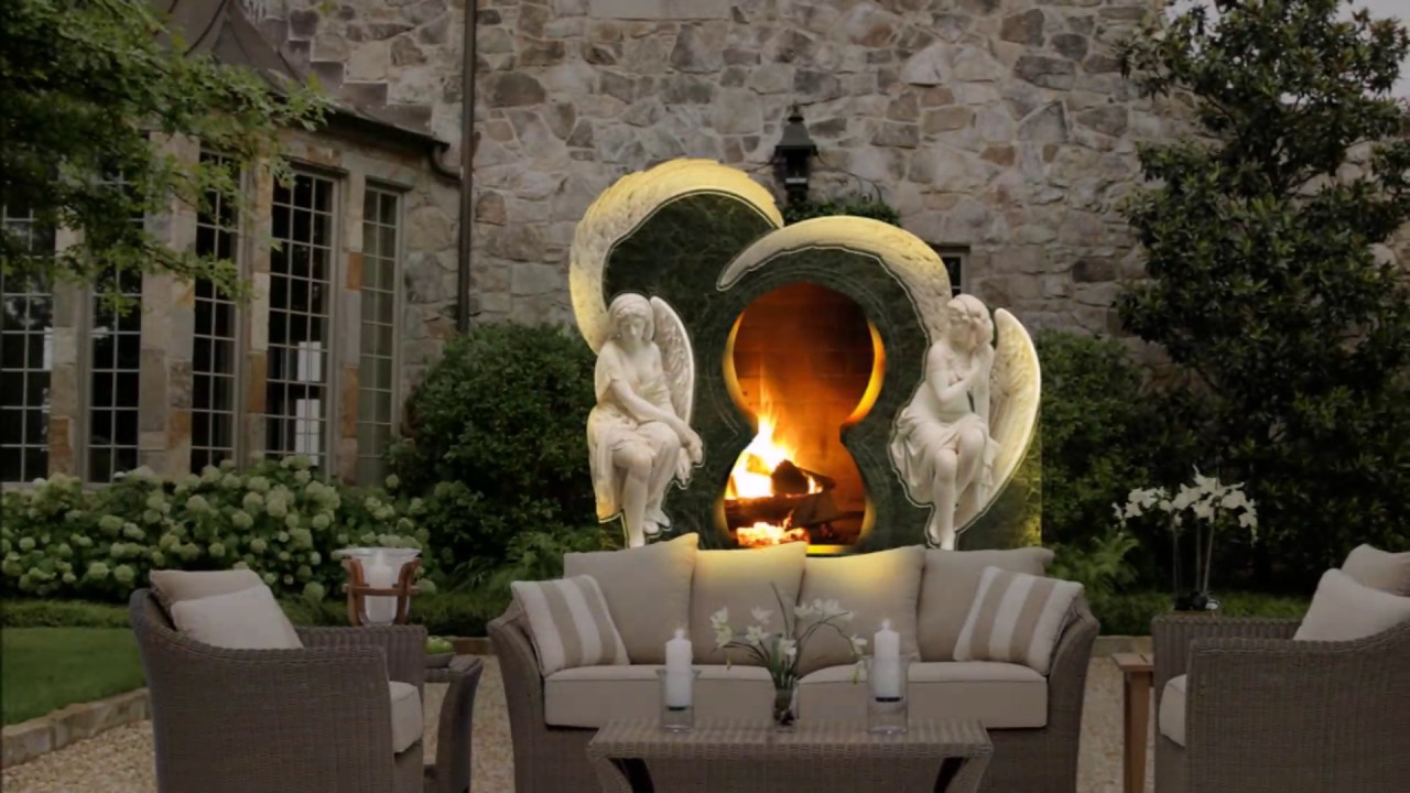 Good-Looking Marble Angel Fireplace Mantel - YouTube