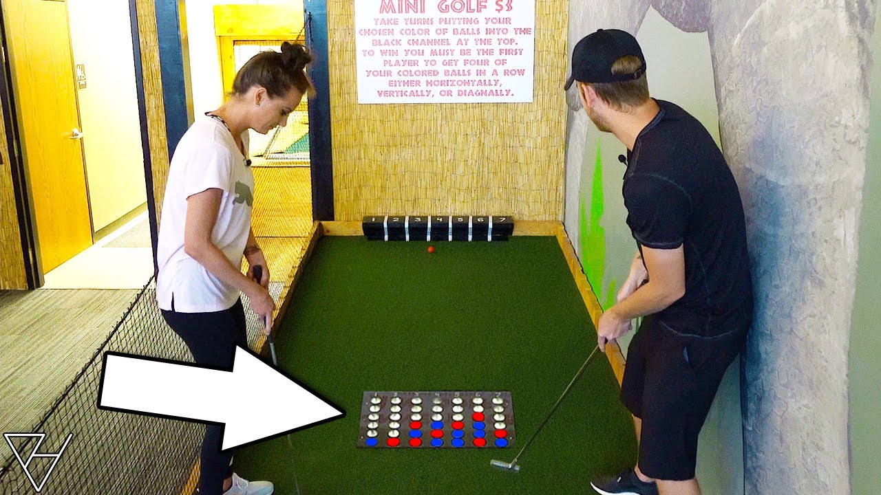 The BEST Mini Golf Hybrid Game EVER! - MINI GOLF CONNECT 4! - YouTube