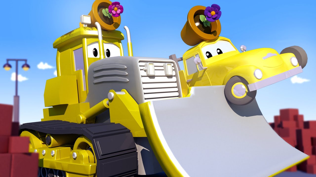 Spalatoria lui Tom - Buldozerul Billy - Orasul Masinilor 💧 Desene ...