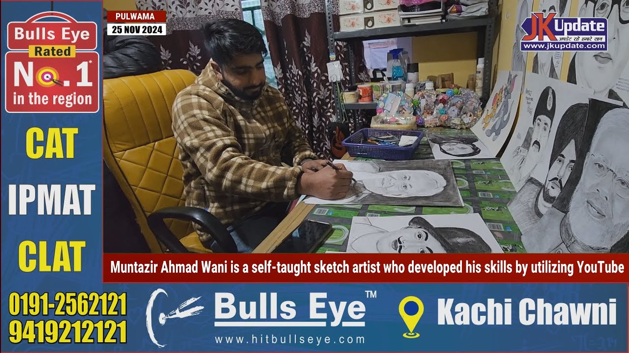 Muntazir Ahmad Wani is a self taught sketch artist who developed his ...