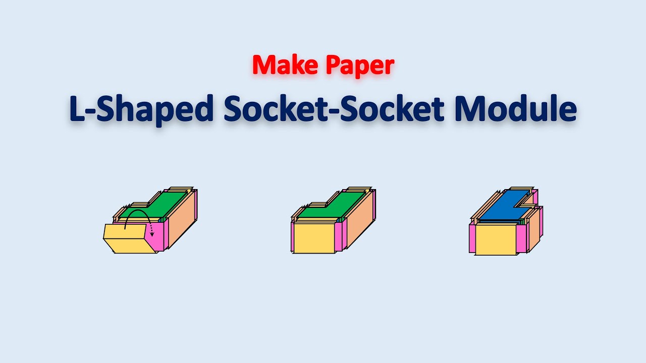 Make Paper L-Shaped Socket-Socket Brick | Modular Origami Bricks - YouTube