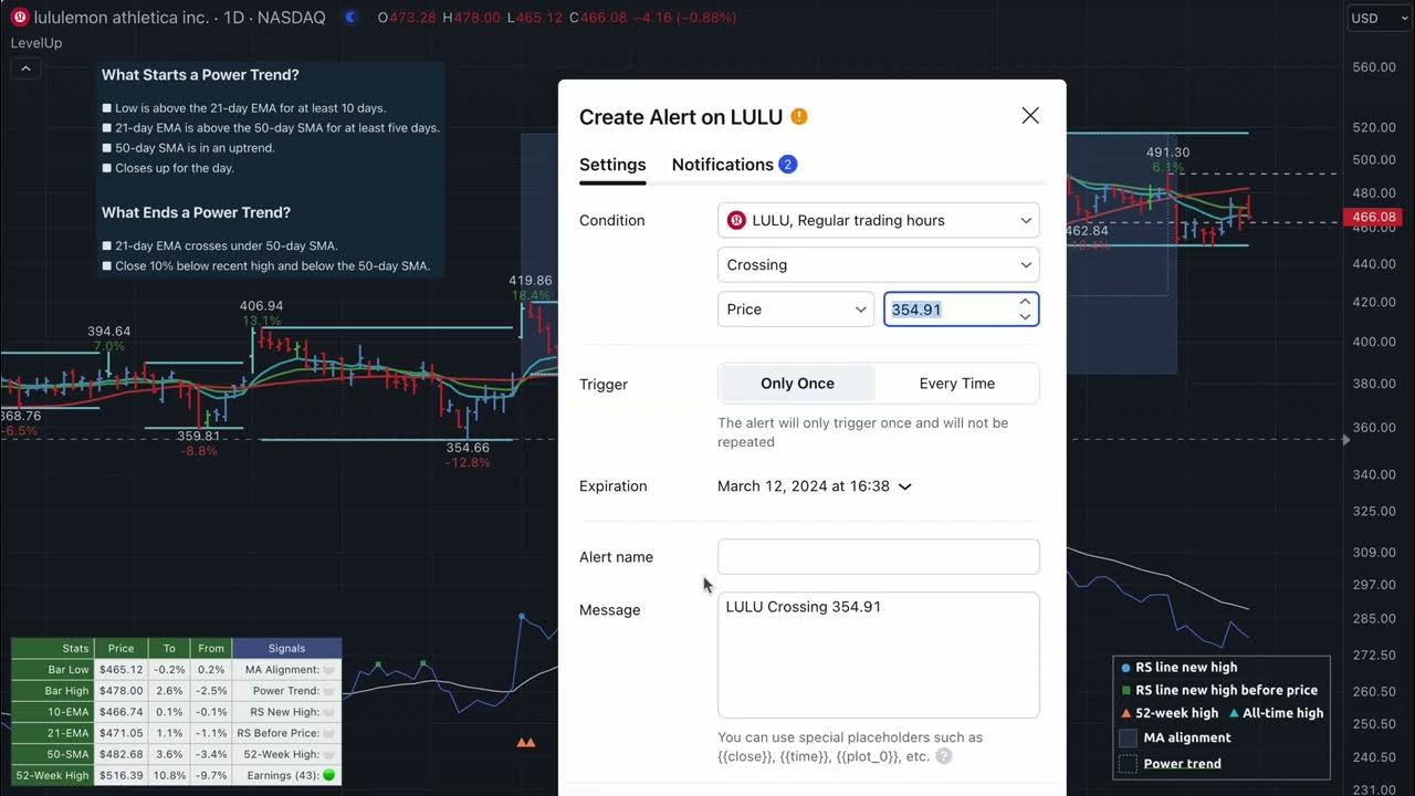 Custom Alerts and All-Time Highs - YouTube