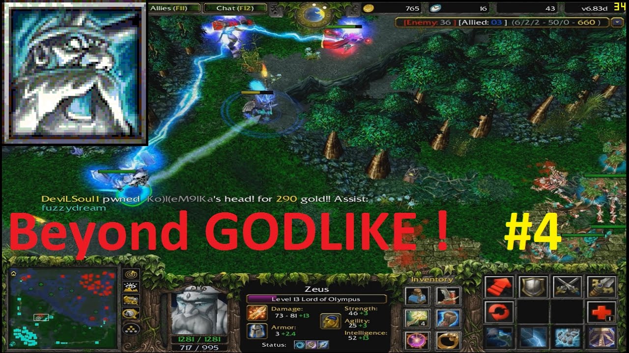 DotA 6.83d - Zeus Beyond GODLIKE ! #4 - YouTube