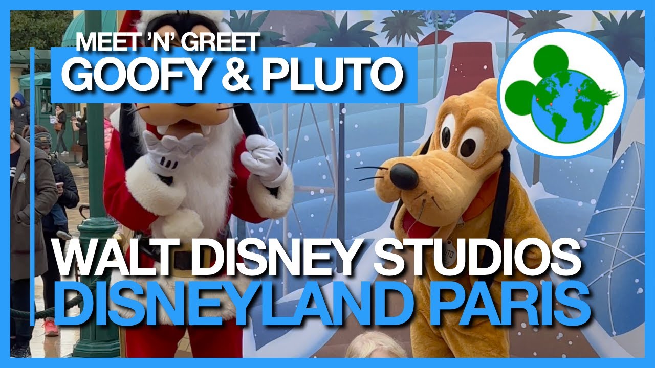 Meeting Santa Goofy and Pluto at Walt Disney Studios Disneyland Paris - YouTube