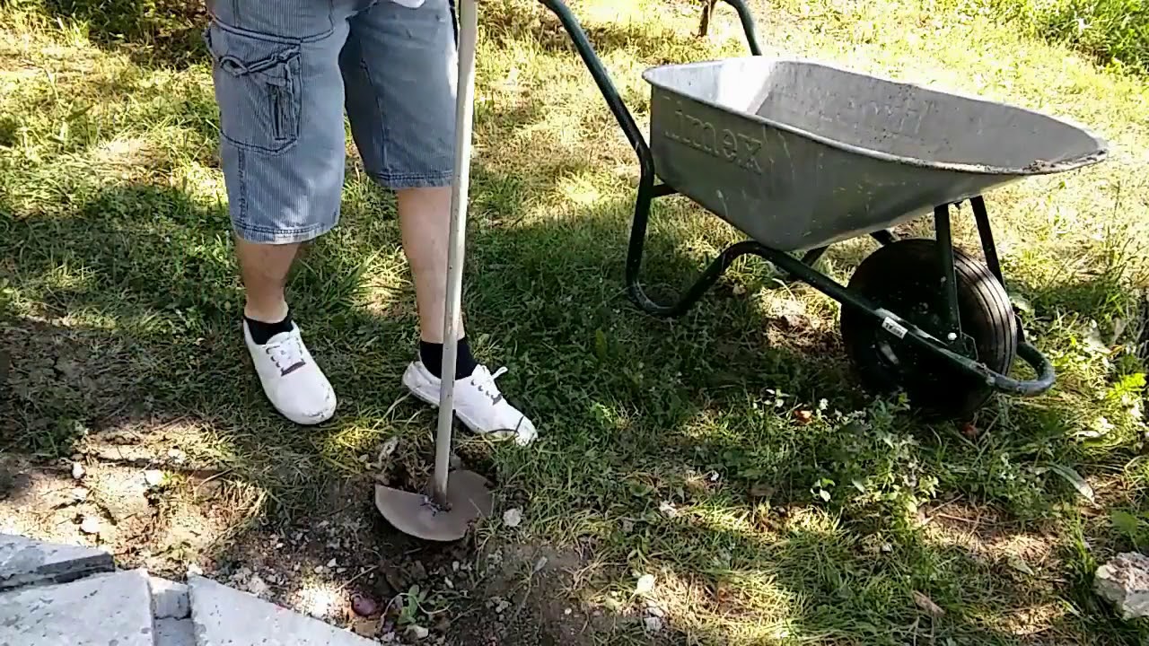 Making an earth drill from scraps - YouTube