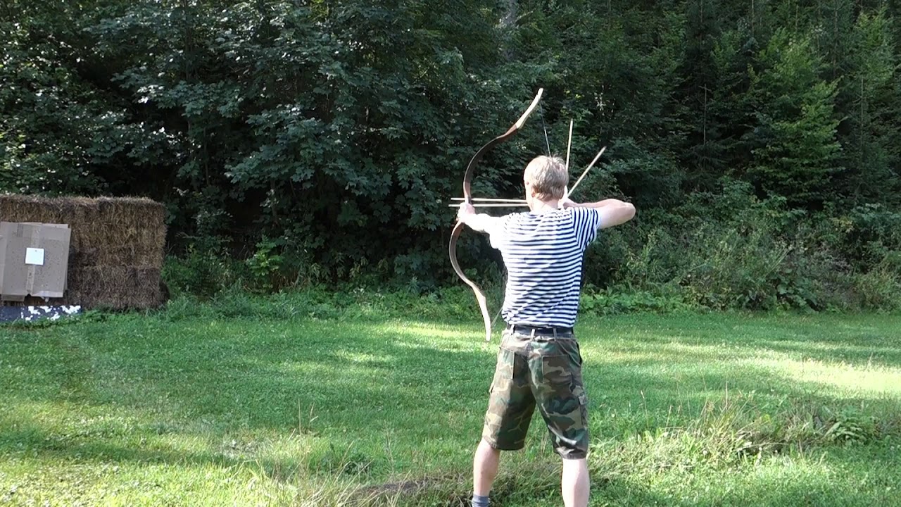 Archery - two arrows at once, arrows in draw hand - YouTube