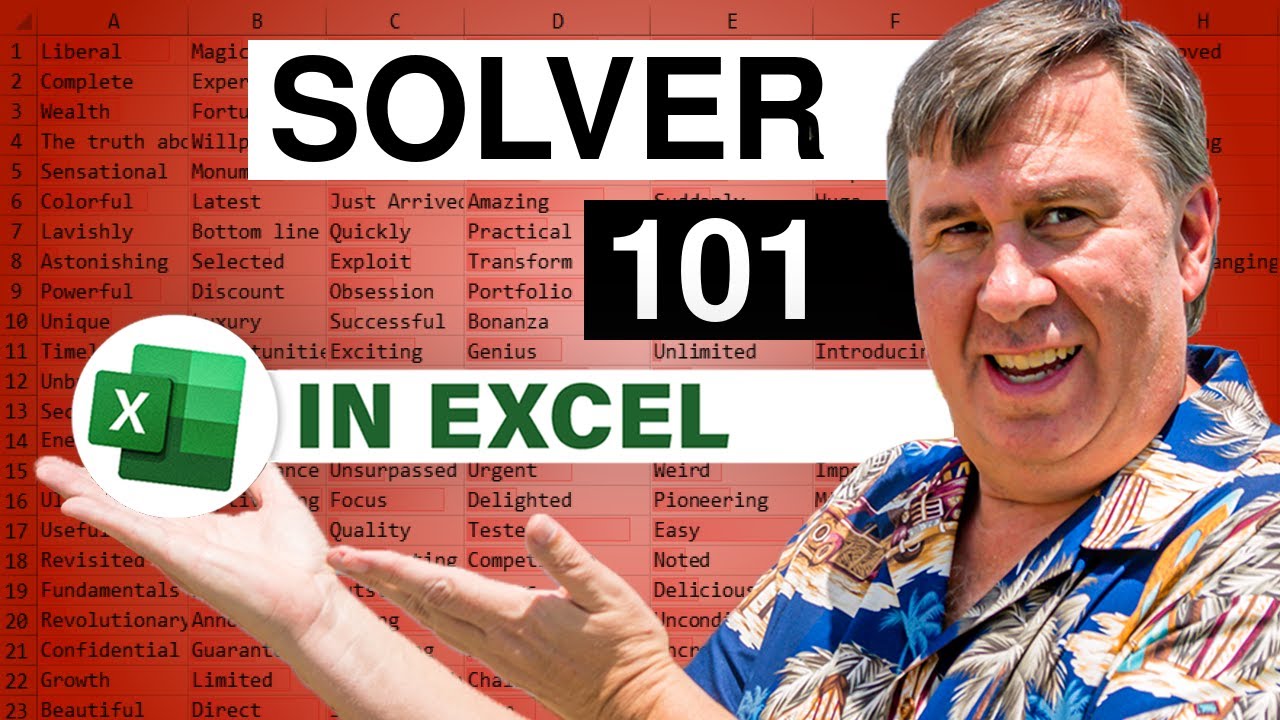 Excel - Introduction to Solver 101 - Episode 2036 - YouTube
