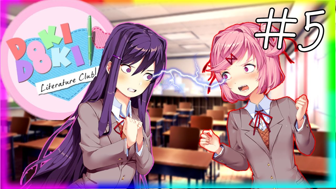 Doki Doki Literature Club! NATSUKI VS YURI *CAT-FIGHT* (DokiDoki Blind ...