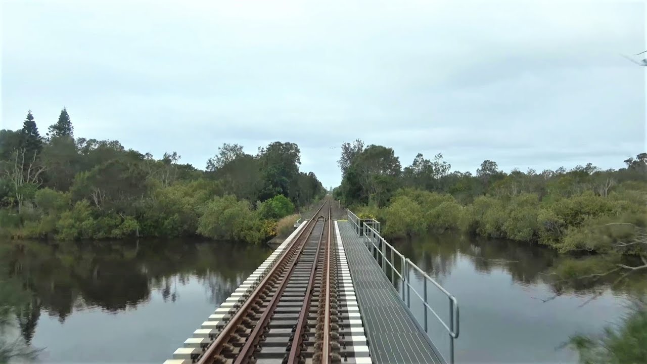 4K cab view - world's first solar-powered train - Byron Bay Train Full ...
