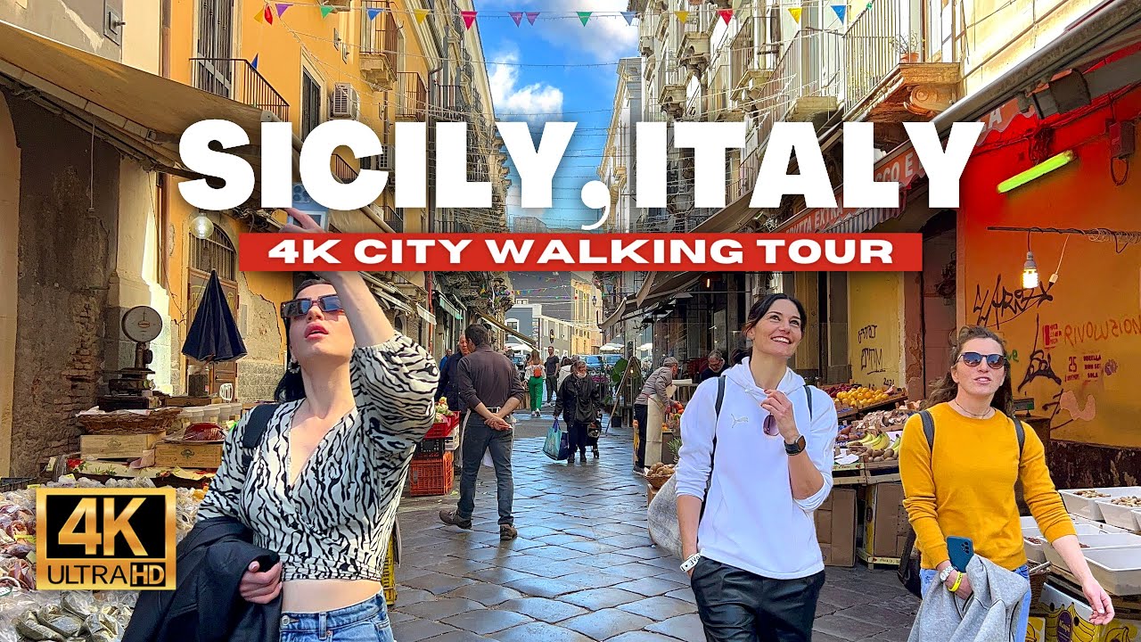 🇮🇹 Sicily, Italy Walking Tour - Catania Historic District | 4K Ultra HD ...