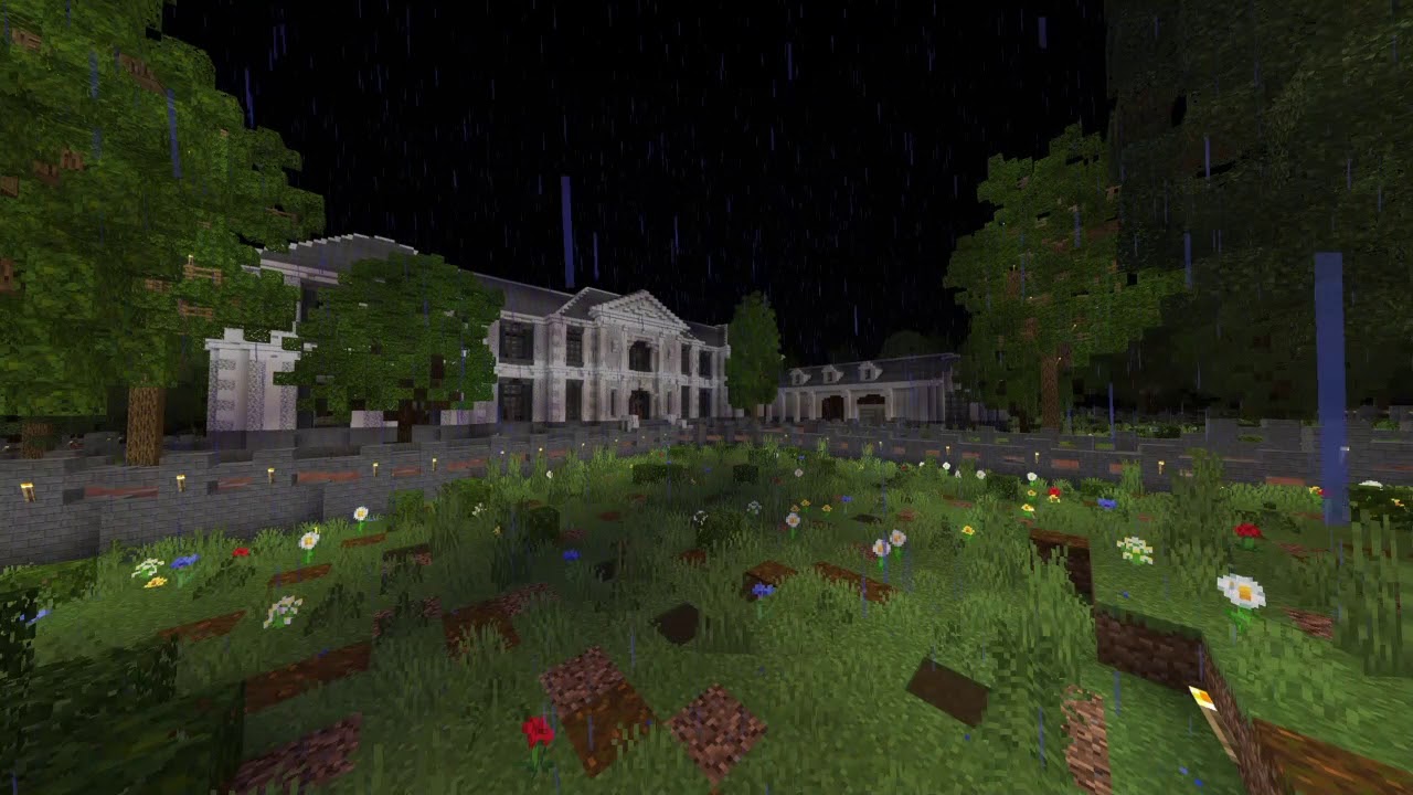 24 Minutes Of Minecraft Rain And A Beautiful View - YouTube