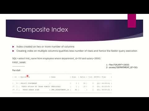 Oracle SQL Performance Tuning Day 9 - Types Of Indexes - Composite Index - YouTube