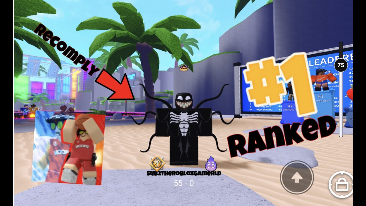 Playing As The #1 Ranked Player In Hoopz (Recomply) [ROBLOX] - YouTube