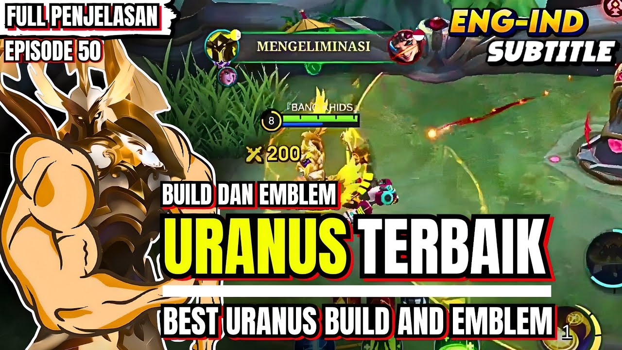 URANUS GAMEPLAY || BUILD DAN EMBLEM URANUS TERBAIK || URANUS BEST BUILD ...