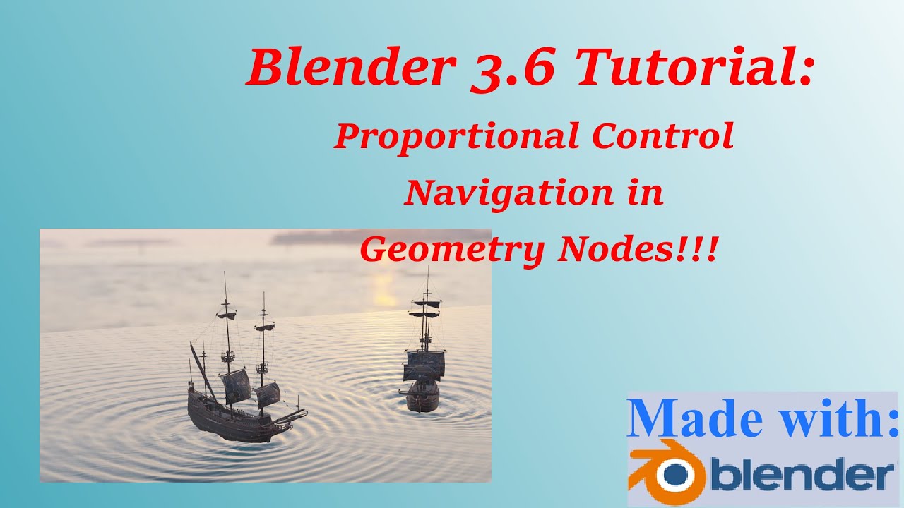 Blender 3.6 Geometry Nodes: Proportional Control Navigation - YouTube