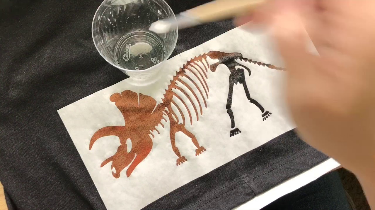 How to Bleach a Design onto a Shirt Using a Stencil - YouTube