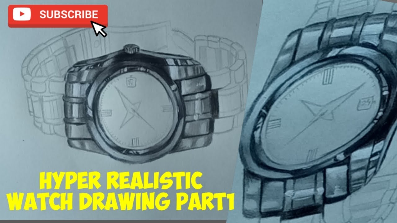 HOW TO DRAW HYPER REALISTIC WATCH PART 1 HYPER REALISTIC #drawing #art ...