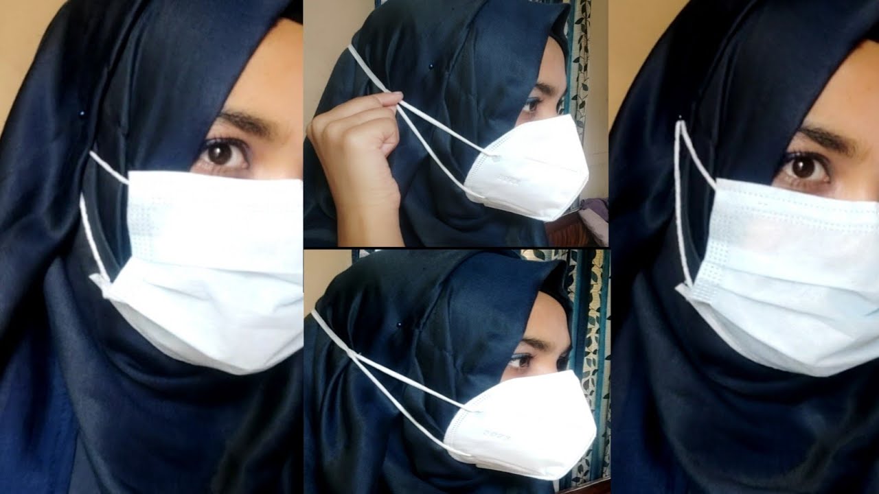 3 Different Easy Hijab Style With Mask || How to wear mask with hijab ...