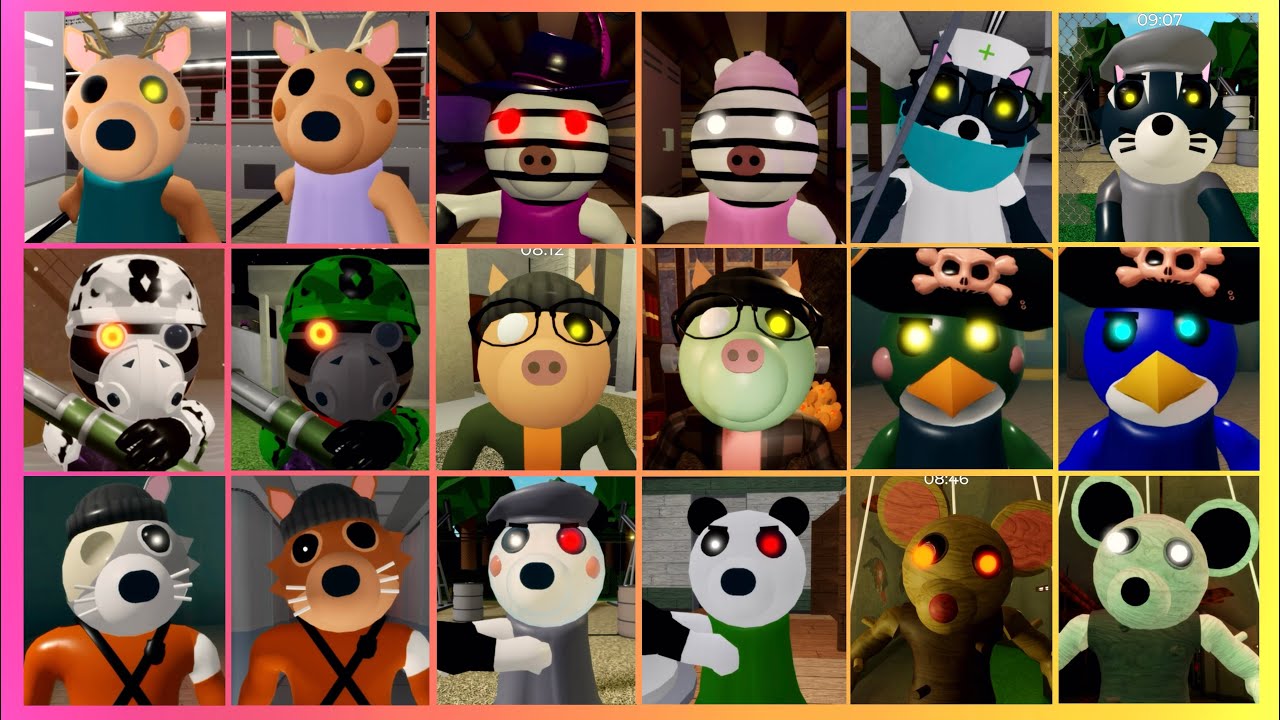 PIGGY ALL B2 ALT & NORMAL SKINS JUMPSCARES/REVIEW! | Roblox piggy skin ...