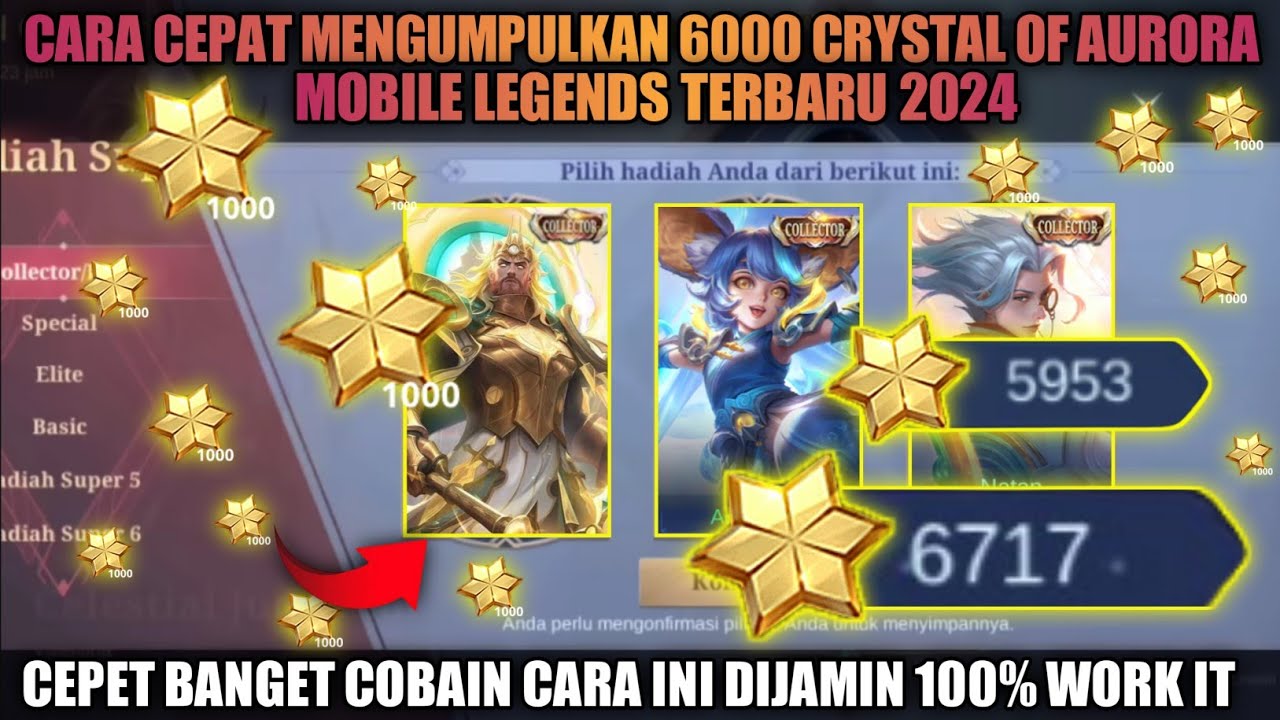 MUDAH BANGET!! CARA CEPAT MENGUMPULKAN 6000 CRYSTAL OF AURORA MOBILE ...