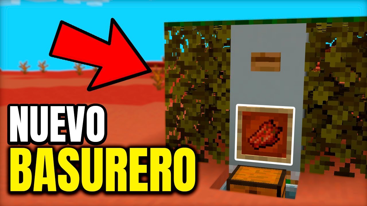 CÓMO HACER UN BASURERO AUTOMÁTICO EN MINECRAFT BEDROCK 1.21+🗑️ - YouTube