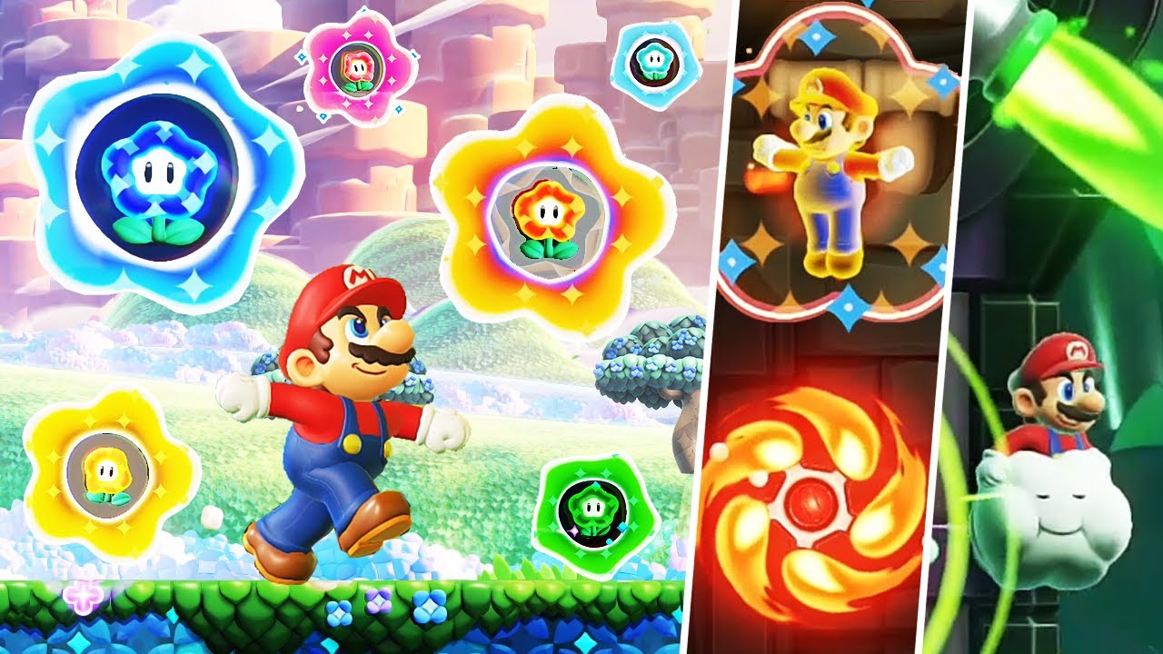 Super Mario Bros. Wonder - All Wonder Flower Effects (Full) - YouTube