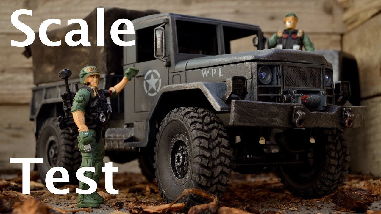 Military truck Modified WPL-B1 realistic test - YouTube