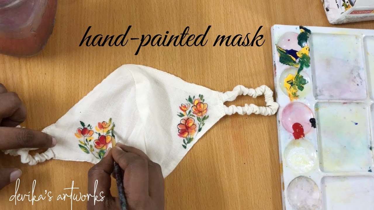 Hand-painted mask using fabric paints || Make your own unique mask at ...
