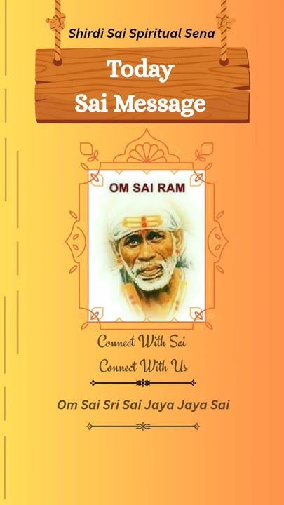 Today sai Message#shirdi sai spiritual sena#ytshorts - YouTube