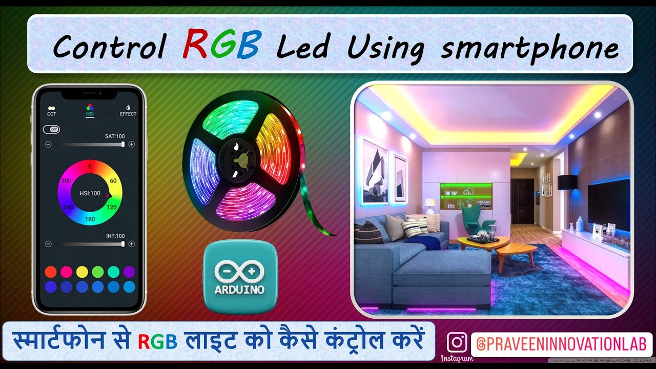 Control RGB Led Using Android smartphone (Tutorial : 94 in हिंदी) - YouTube